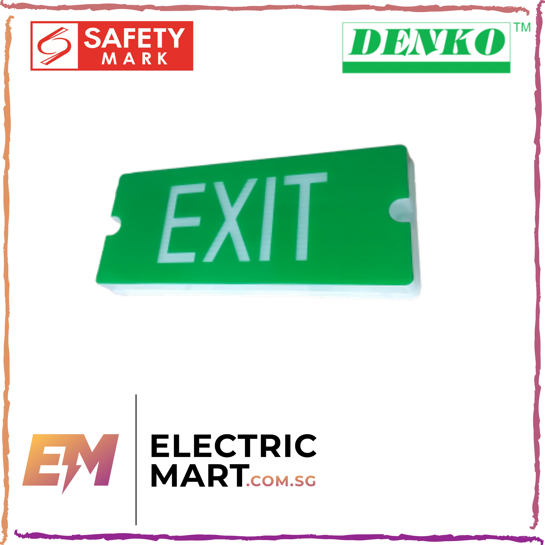 Denko IP65 WLEX100M WP LED Weatherproof Emergency Box Exit Light ...