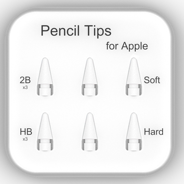 Pencil Tips for Apple Pencil Soft Tip. Stylus Pen Nibs for Apple Pencil ...