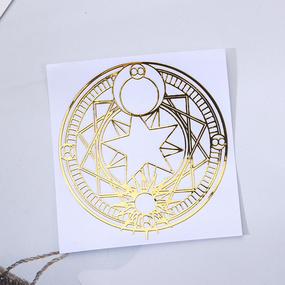 Jewelry Tool Art Crafts Gold Color Sacred Geometric Sticker Metal ...