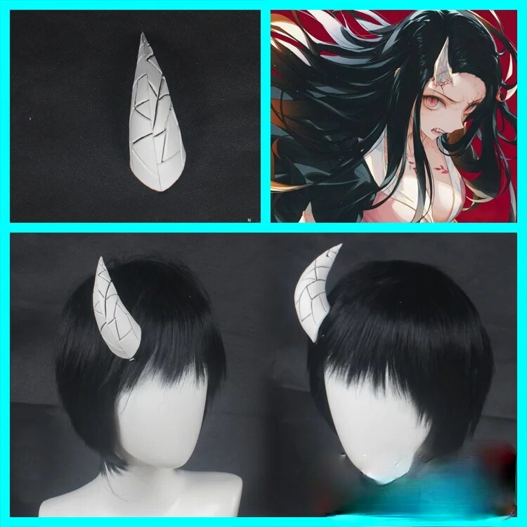 【Worldwide Delivery】 Demon Slayer Kamado nezuko cosplay headwear horn ...