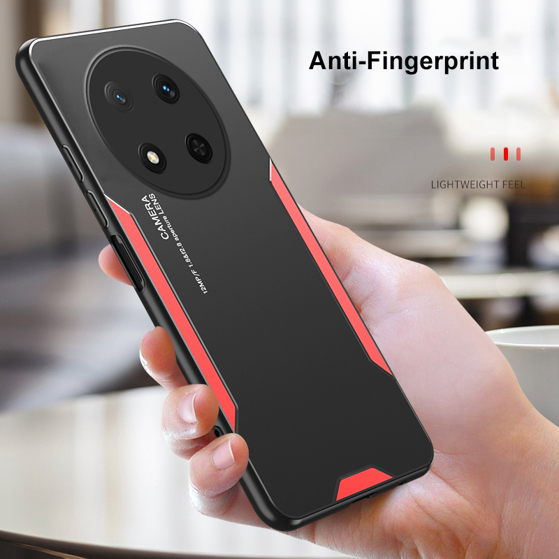 Phone case Honor X9C Aluminum Metal Matte Cover Soft Silicone Frame ...