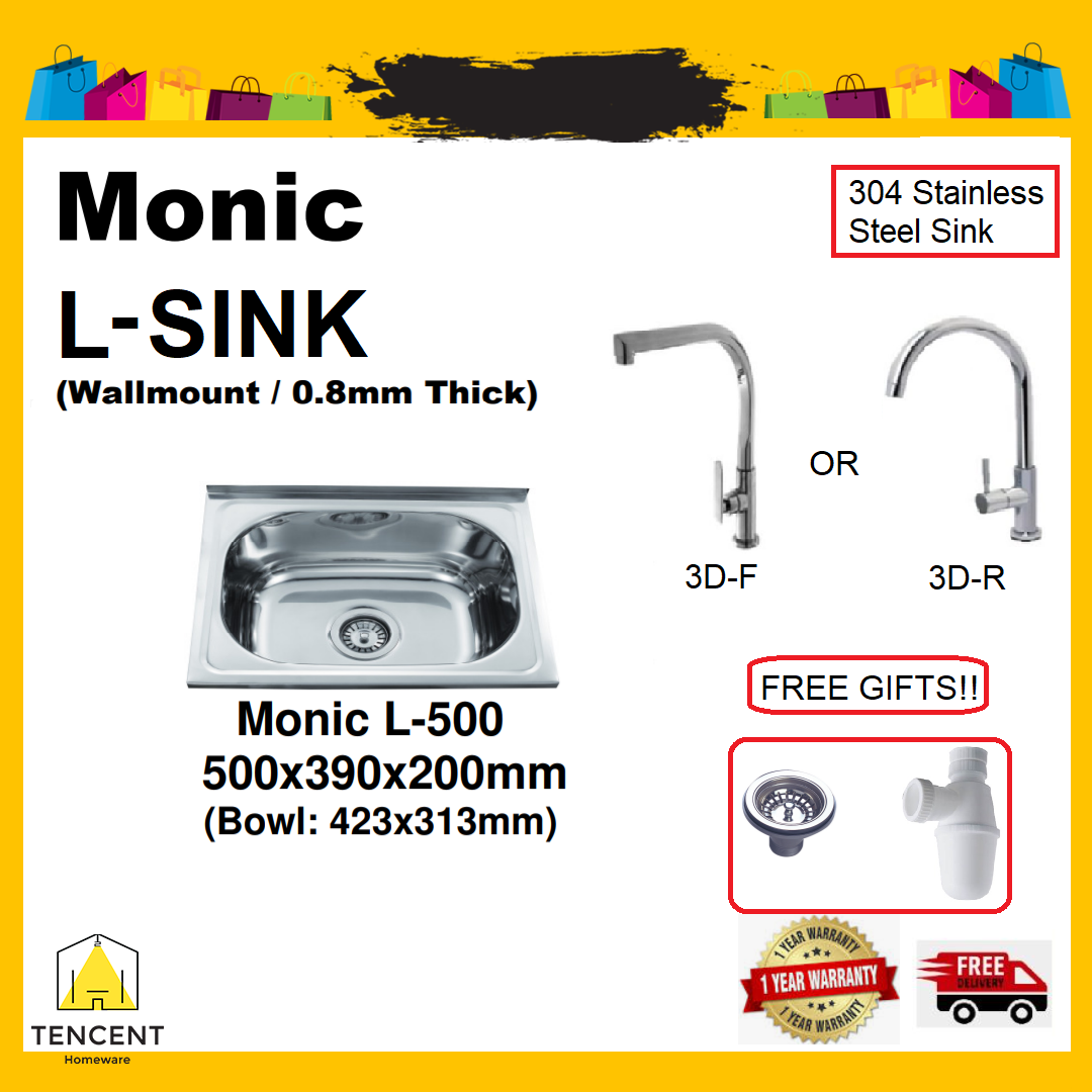 (FREE DELIVERY!!)Monic Full Range Wall Mounted Series Stainless Steel ...