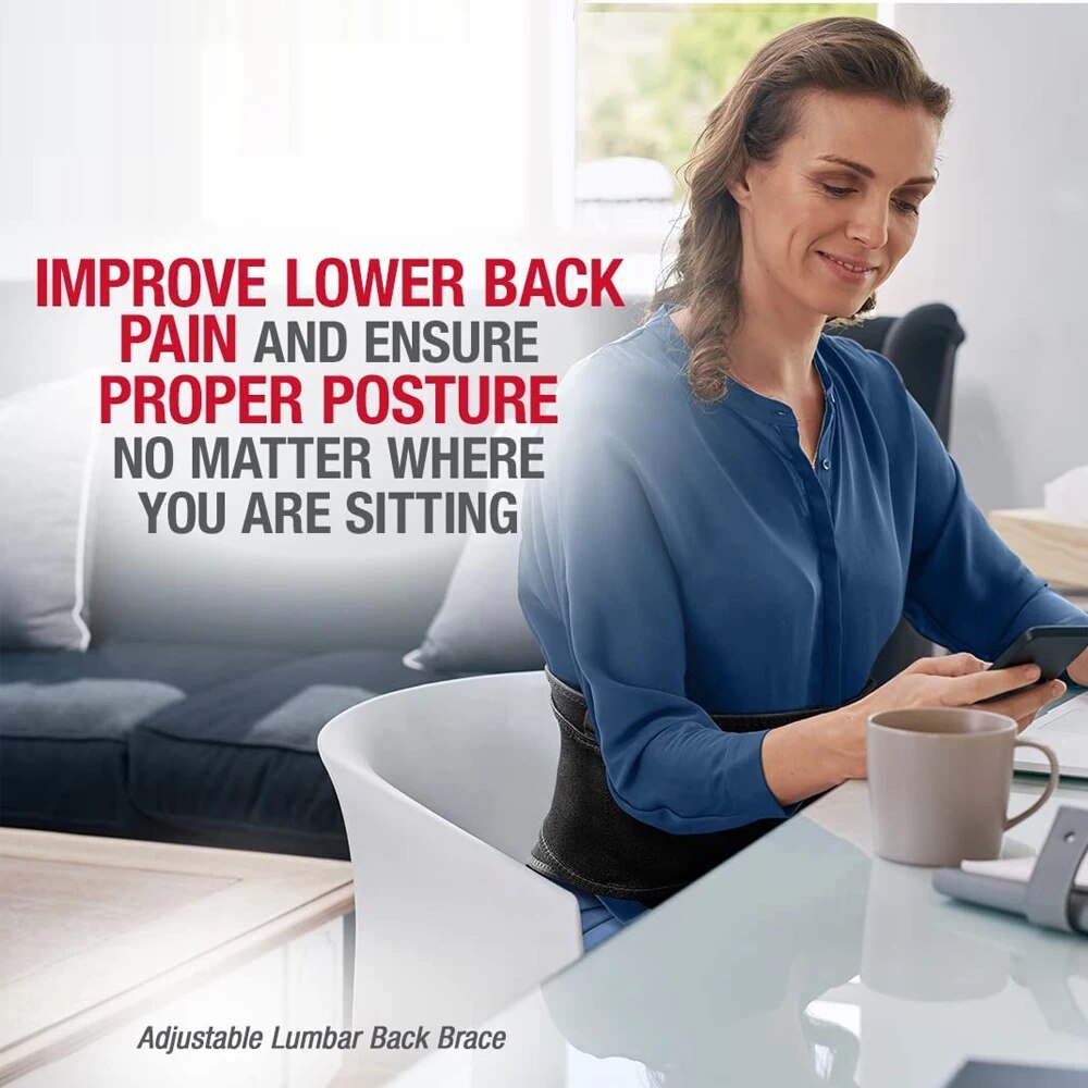 Back Support Belt for Women Men, Waist Support Trainer with Dual ...