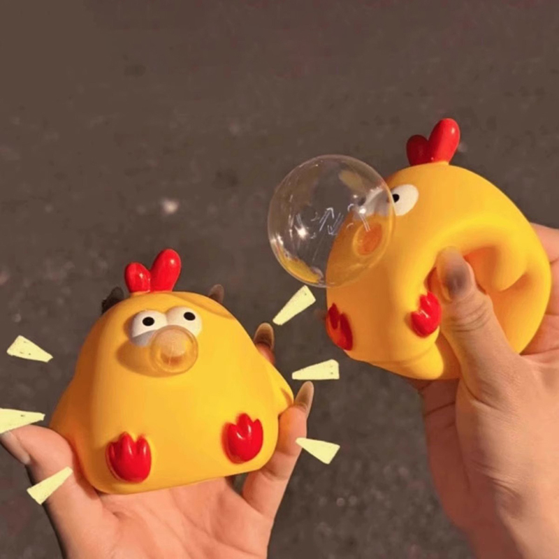 1PC New Cute Chicken Squeeze And Spit Bubble Toys Autism Sensory Toys ...