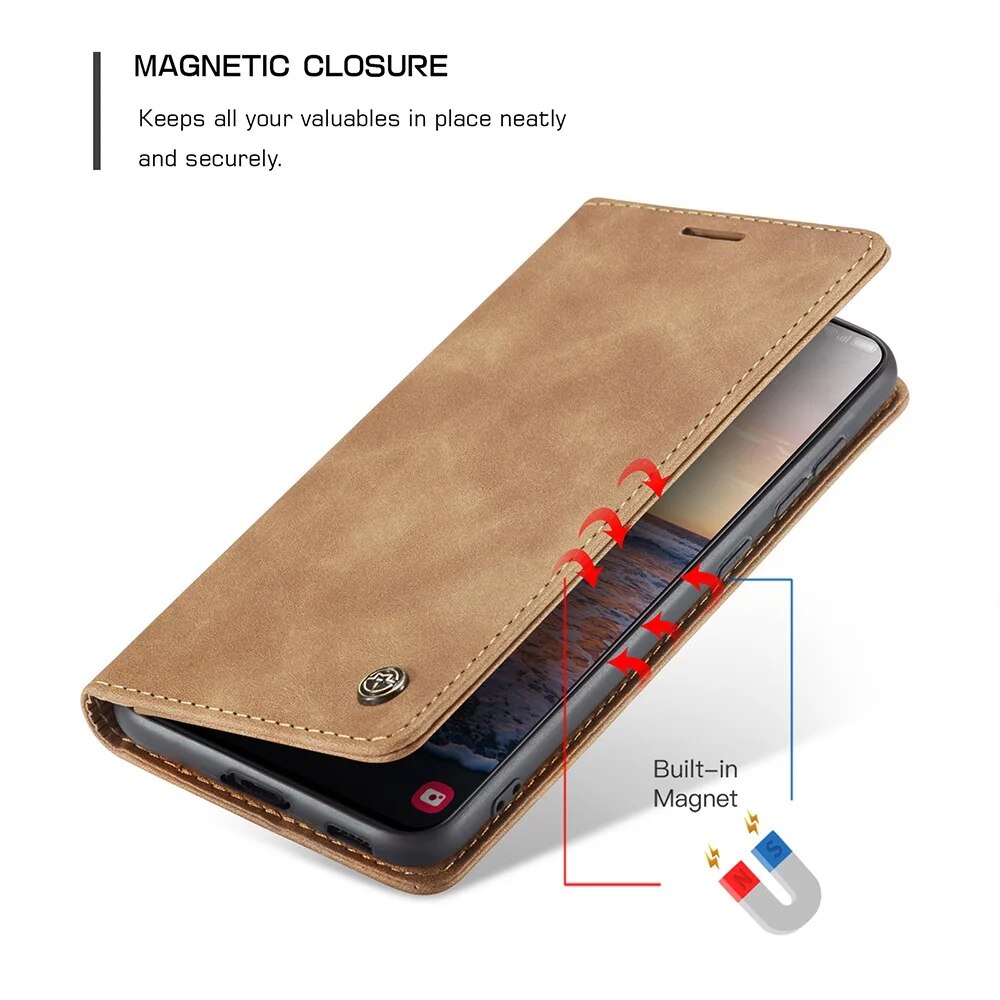 Wallet Flip Leather Case For Samsung Galaxy S23 S22 Ultra S21 S20 FE S10 Plus A54 A34 A24 A14 ...