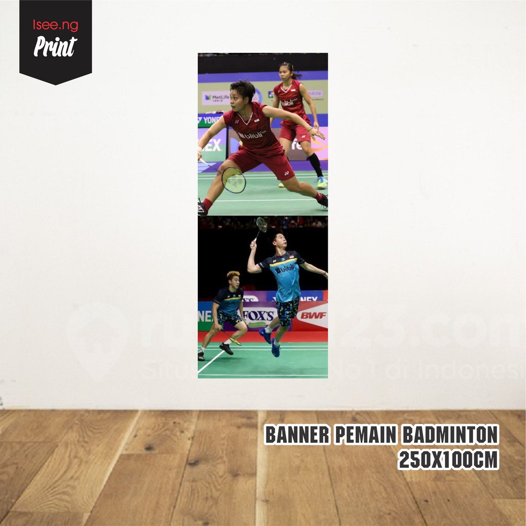 Spanduk Banner Custom Pemain Badminton 3x1 meter | Lazada Indonesia