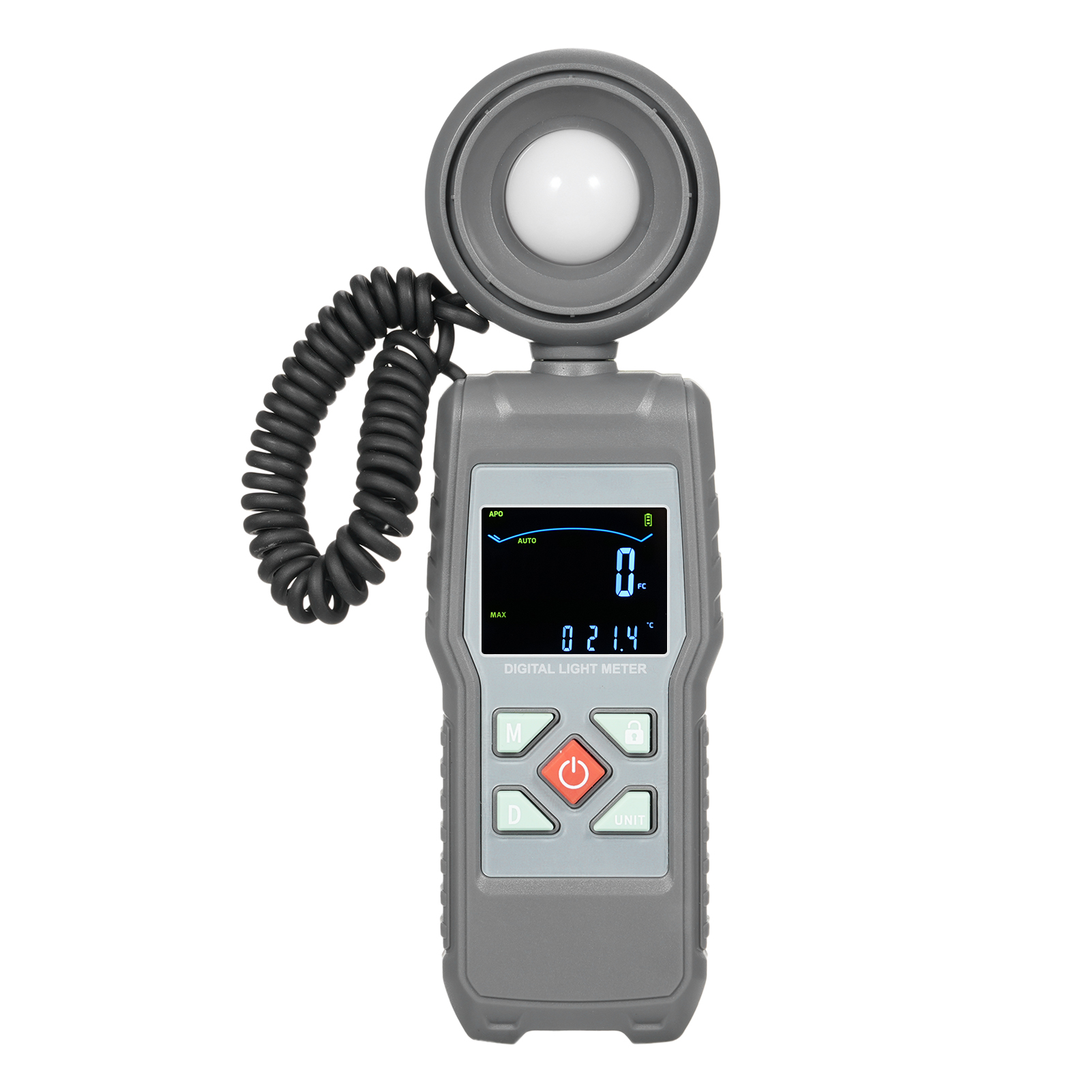 Light Meter Digital Illuminance Meter Handheld Ambient Temperature ...