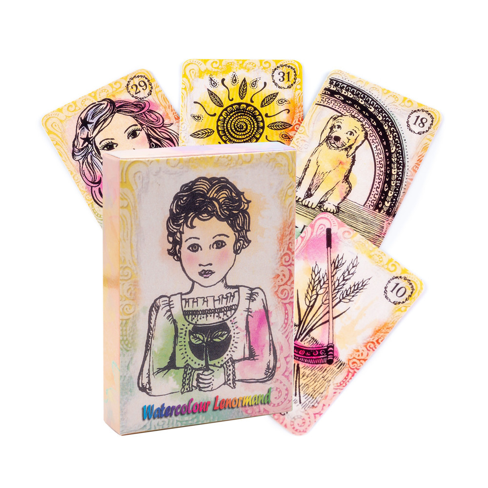 【Hot selling items】NEW watercolour Lenormand Oracle Deck cute girl ...