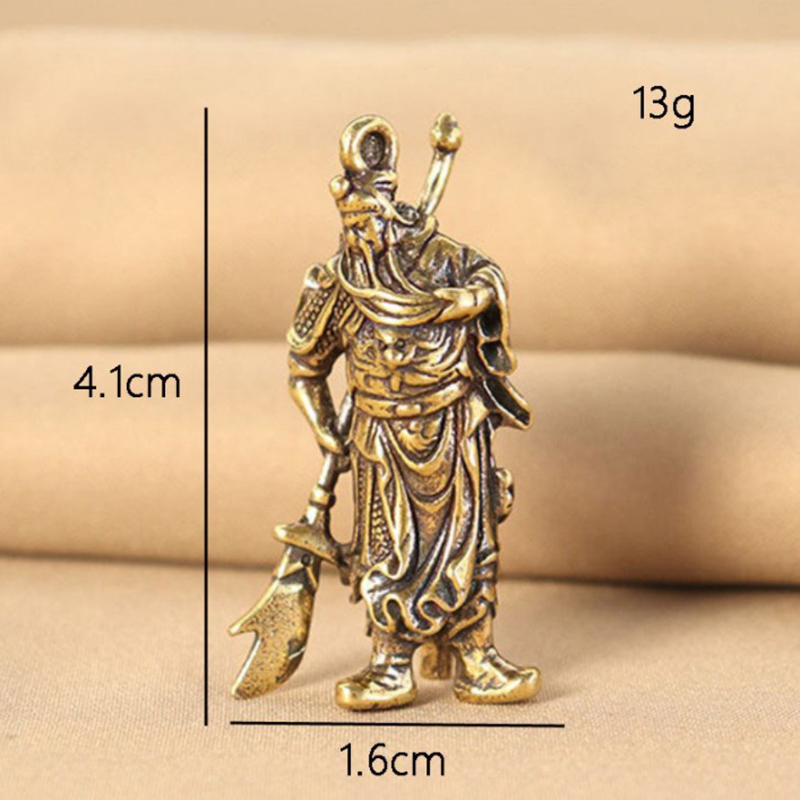 Solid Pure Copper Guan Gong Knife Sword Car Keychain Pendants Luggage ...