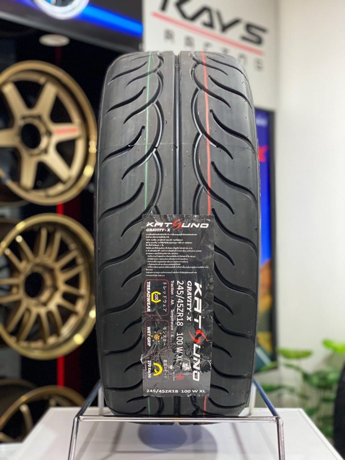 ยางรถยนต์ - ขอบ18 - 245/45R18 KATSUNO แก้มขาว ปี2022 - ส่งฟรี Kerry ...