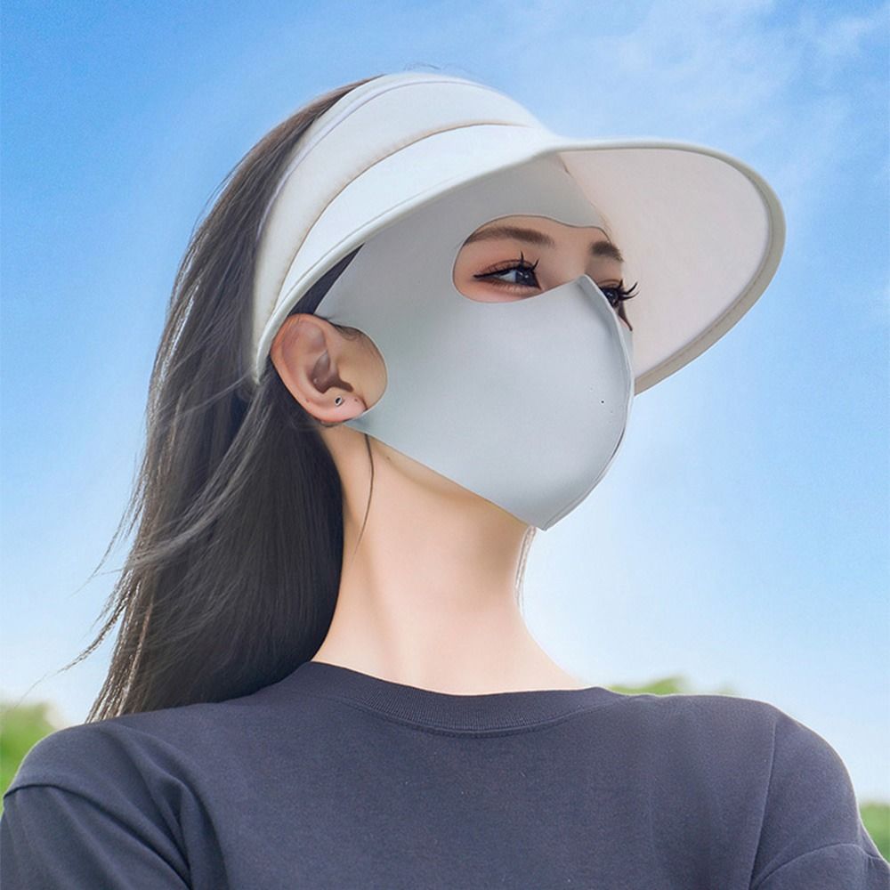 Portable Full-Face UV Face Nylon UPF 50+ Protection Ice Silk Face Cover ...