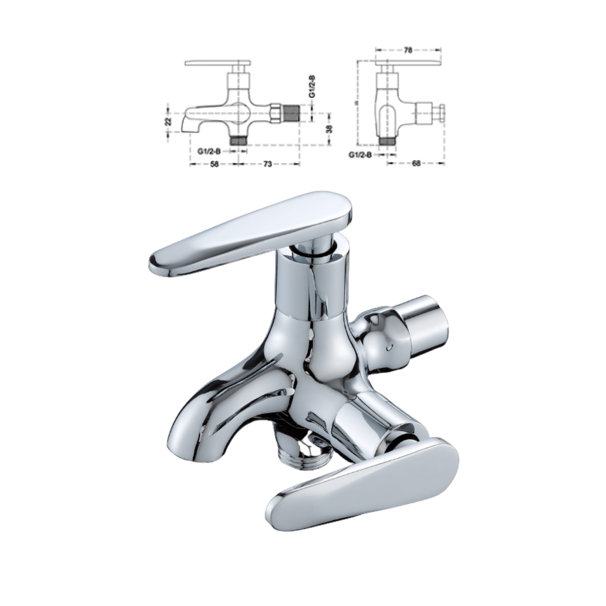 Outai OT-32028 - Hose Bib Cock/OT-32041 - Two Way Bib Cock C/W Hose ...