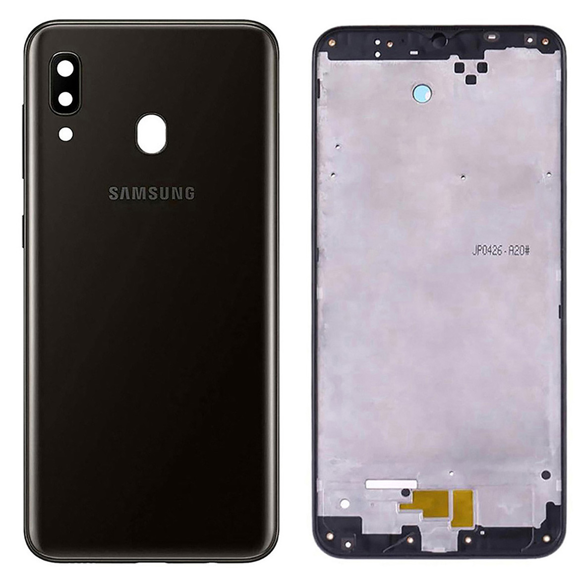 Samsung Galaxy A20 Middle Frame Housing with Power Volume Buttons ...