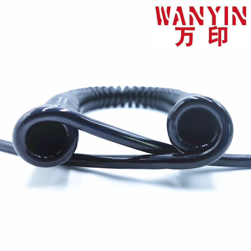 spring spiral cable 2 core-3-4-5-6-8-9-10-12 core black telescopic ...