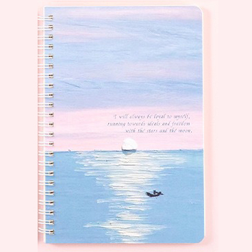 PINK A5 Oil Painting Coil Notepad Flip Spiral Notebook ins Style ...