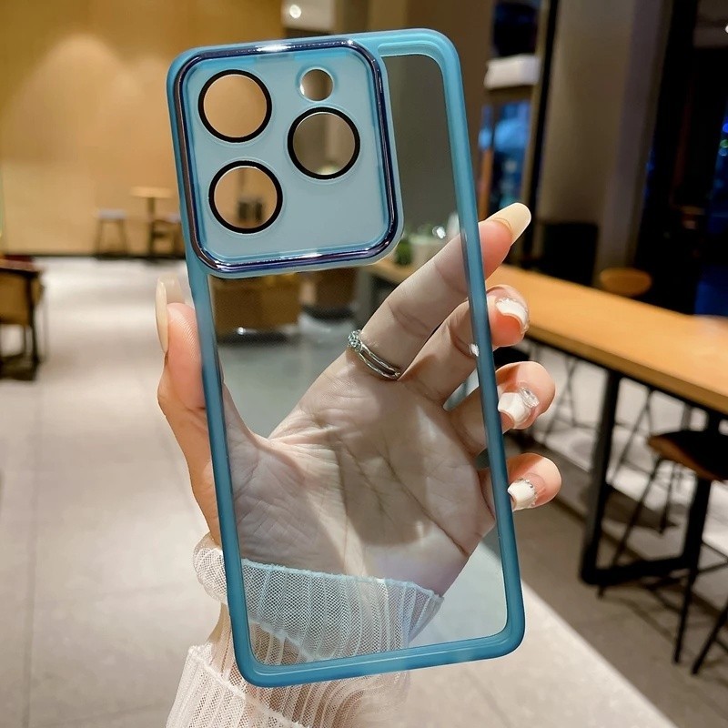 realme C63 C 63 Clear Candy Silicon Case Camera Protector Square Bumper ...