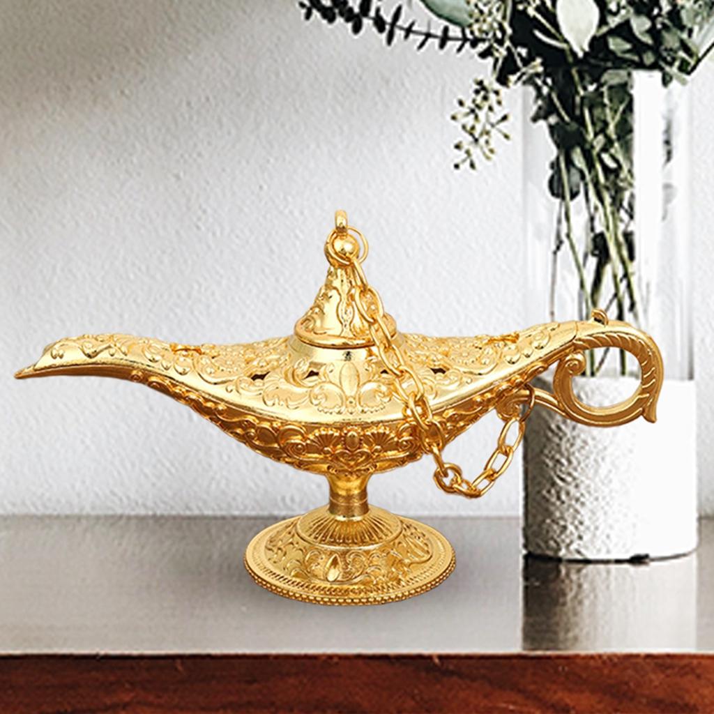 Gazechimp Classic Aladdin Lamp Genie Light Arabian Craft Metal ...