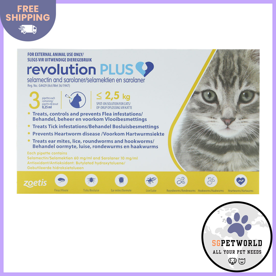 Revolution Plus for Kittens and Small Cats 1.25 to 2.5 Kg (Yellow) 3 ...