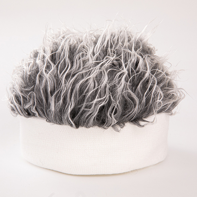 Creative Wig Hat Funny Novelty Street Hip Hop Beanie Hat Spiked Fake ...