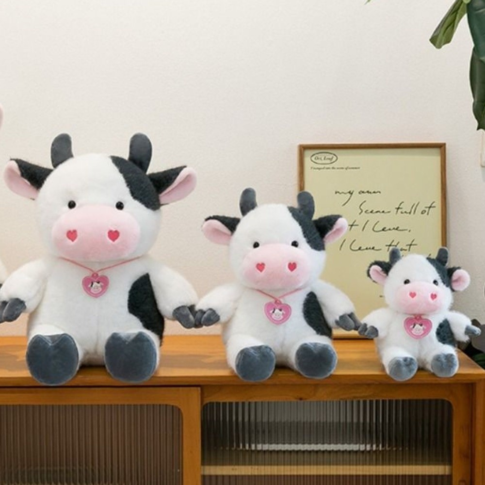 Creative Cartoon Cow Stuffed Plush Doll Simulation Soft Animals Cow ...