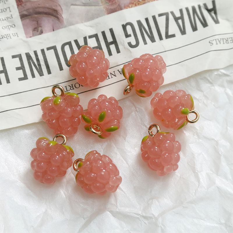1Pc Resin 3D Fruit Charms Mini Grape Pendant For DIY Earring Bracelet ...