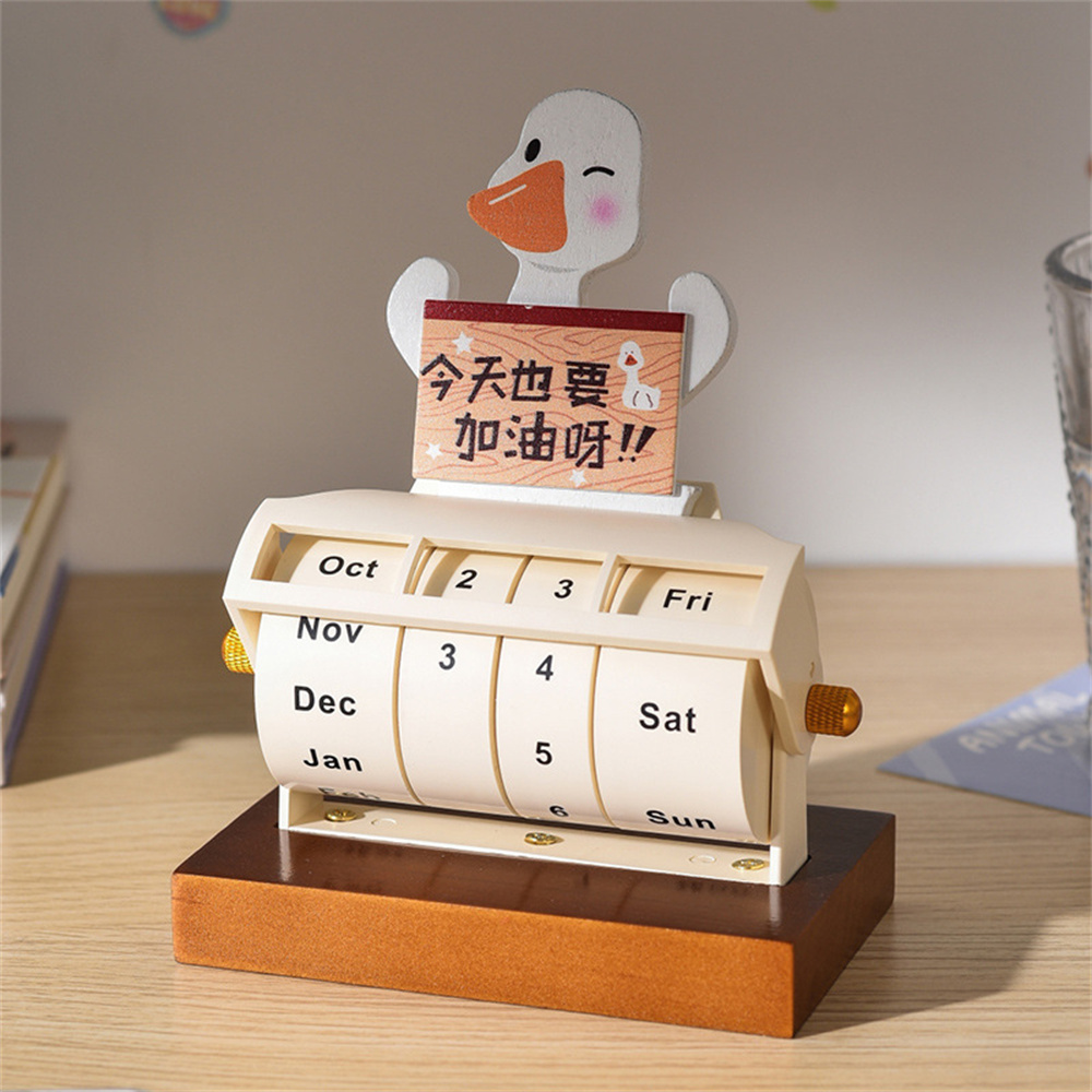 Vintage Daily Flip Desktop Display Rotating Desk Calendar Perpetual ...