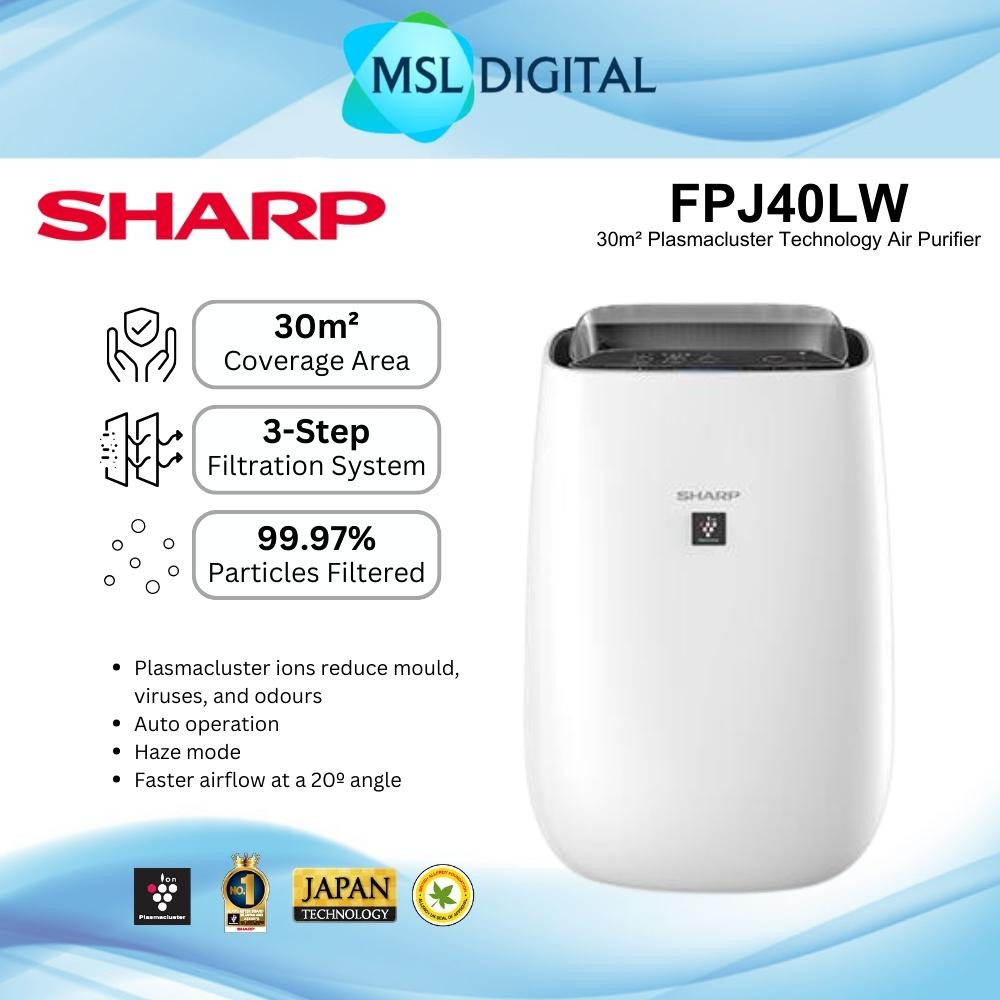 SHARP Air Purifier FPJ40LW 30m Plasmacluster Technology 3 step filtration system Lazada