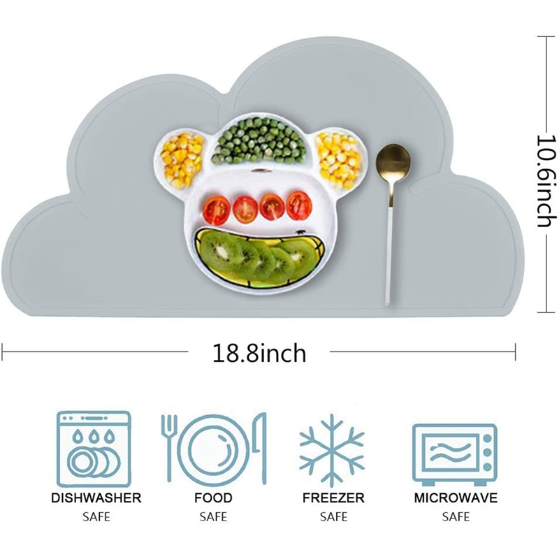 2Pcs,Kids Placemats Non Slip, Silicone Placemats for Kids Baby Toddlers ...
