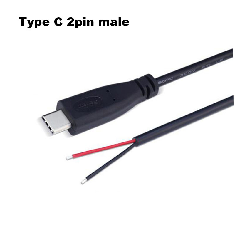 1M USB Type A Male Female Type C Micro Connector 2Pin 4pin core Power ...