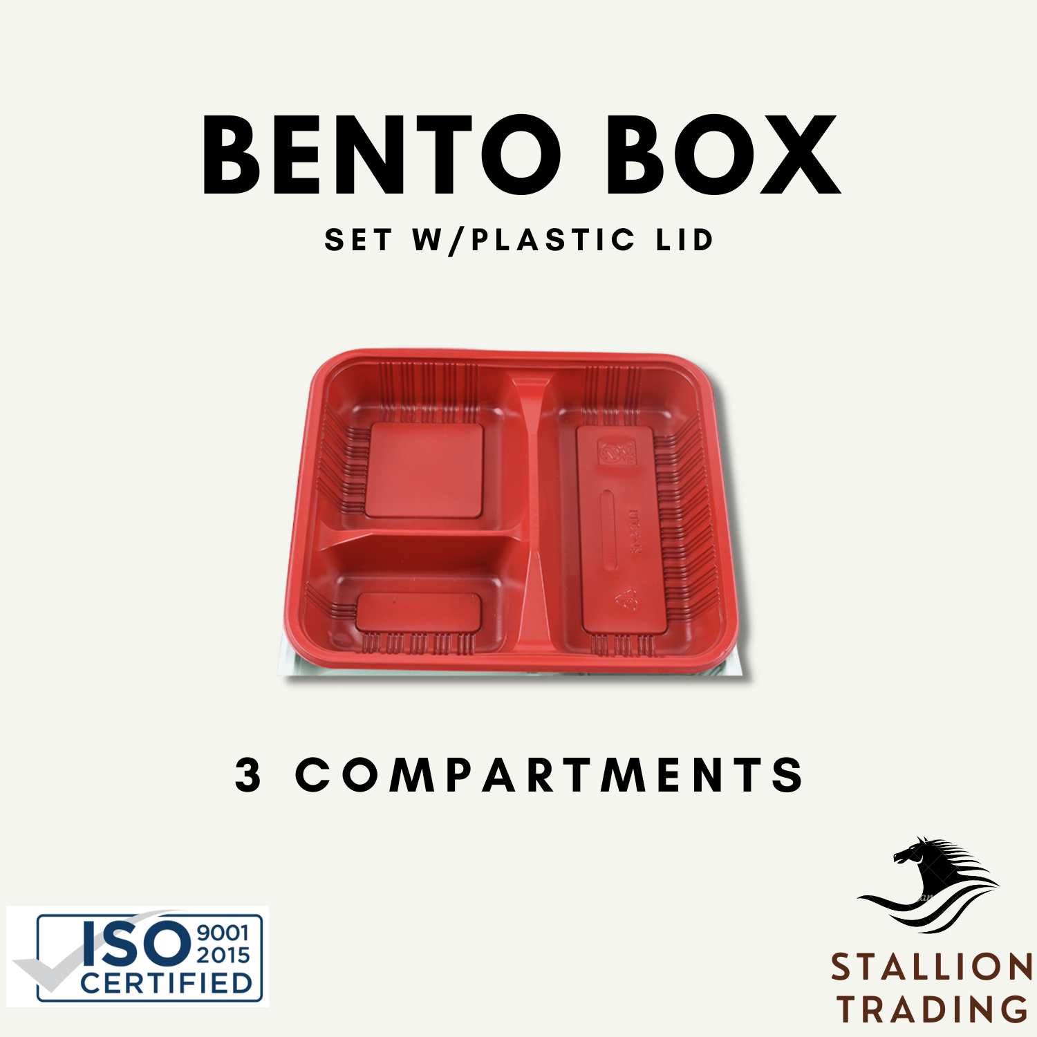 Bento Box W/ Plastic Lid (SET) 2 | 3 | 4 COMPARTMENTS (DISPOSABLE ...