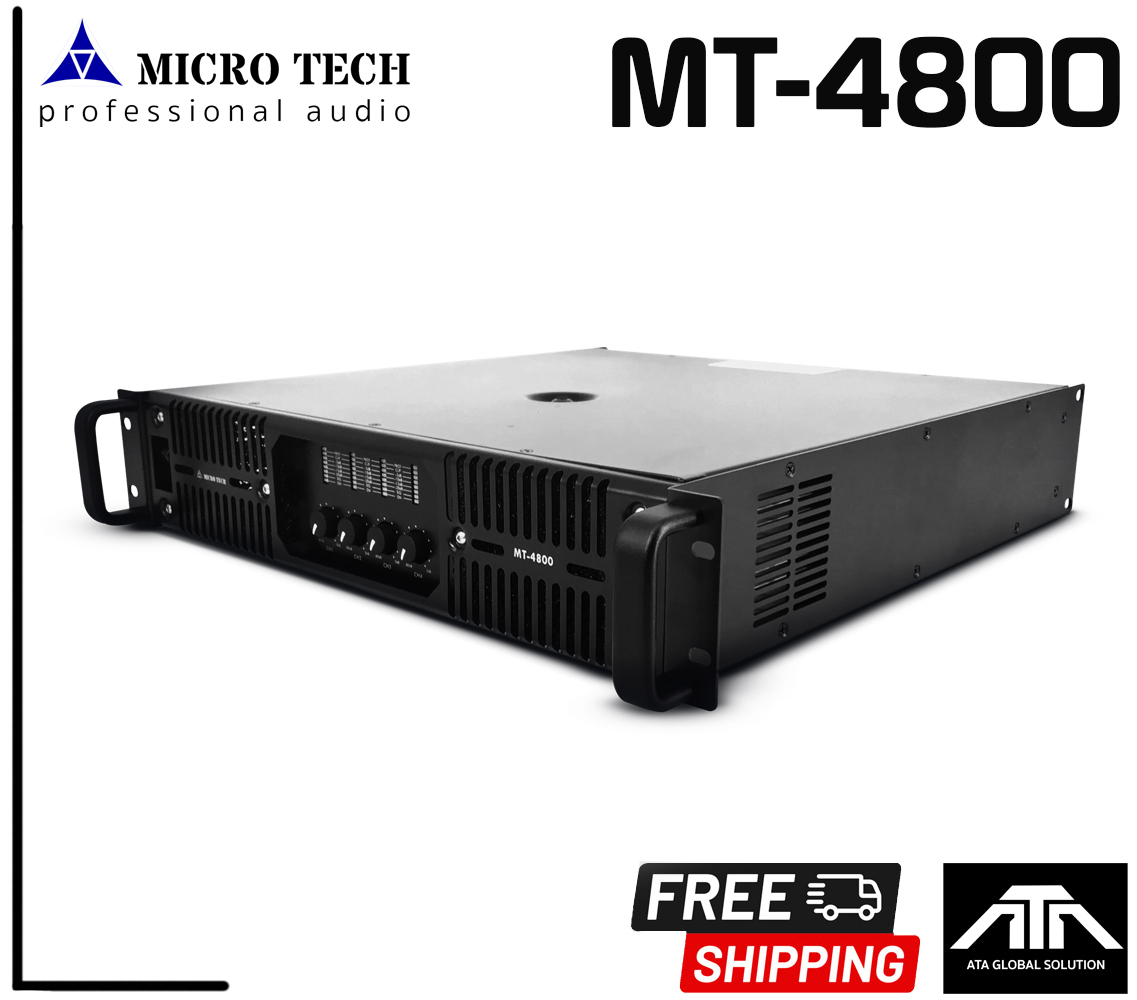 แถมเสื้อยืด MICROTECH MT4800 4-CH MT-4800 MT 4800 POWER AMP พาวเวอร์แอมป์ แอม ไมโครเทค ขยายเสียง ...