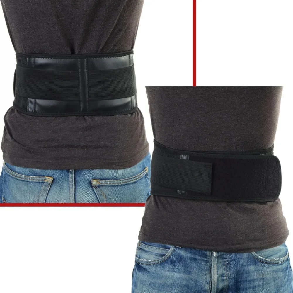 Adjustable Tourmaline Self-heating Magnetic Therapy Belt Support Back ...