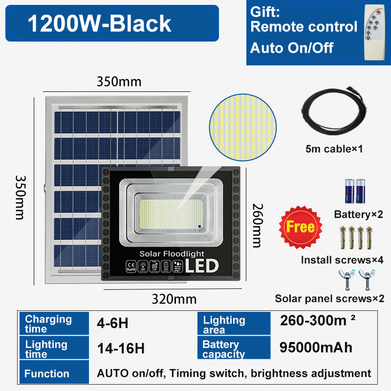 Lampu solar light 1200W lampu solar outdoor lighting spotlight IP67 ...