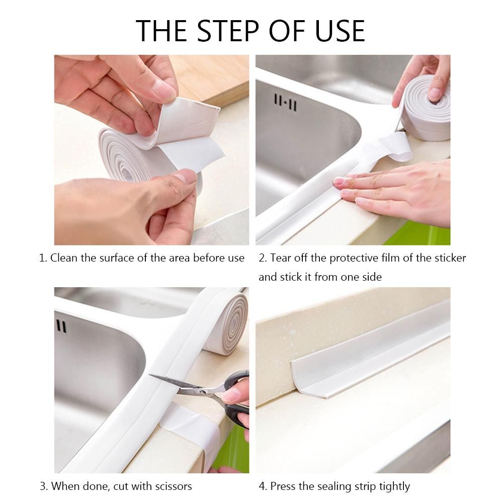 Professional Mildew-proof Caulk Tape Self Adhesive Countertop Shower ...