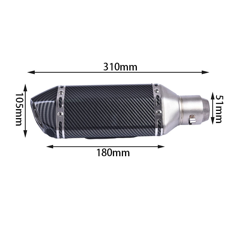 Universal Motorcycle Short Exhaust Muffler Pipe With DB Killer Slip On ...