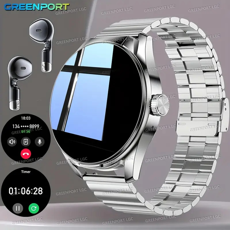 Temu Cross border Sports Outdoor Smart Watch D8 2-in-1 TWS Bluetooth ...