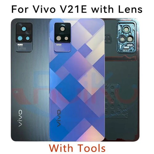 Vivo v21e এর জন্য ব্যাকশেল রিয়ার ব্যাটারি হাউজিং মোবাইল ফোনের কেস ...