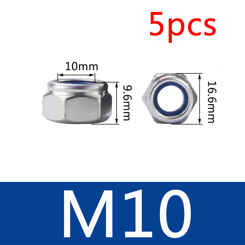 304 Stainless Steel Self-Locking Hex Screw Anti-Loosening Nut Anti ...