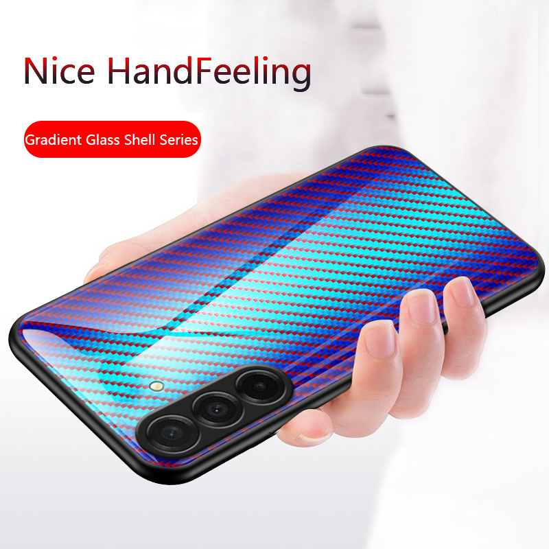 Biruiqu For Samsung Galaxy A26 A36 A56 Carbon Fiber Glass Protective ...