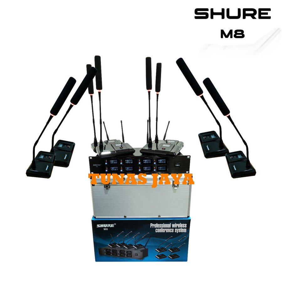 Mic Wireless SHURE M8 Podium Conference SHURE M 8 8 Mic Meja Podium ...