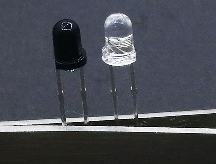 LED 3mm 5mm 940nm IR Infrared Emitting & Receiving Diode Round Tube ...