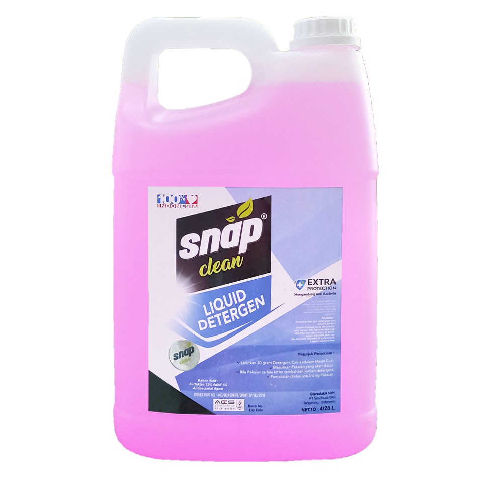 Snap Clean Cairan Detergen Pencuci Pakaian Liquid Detergen Galon 4 ...