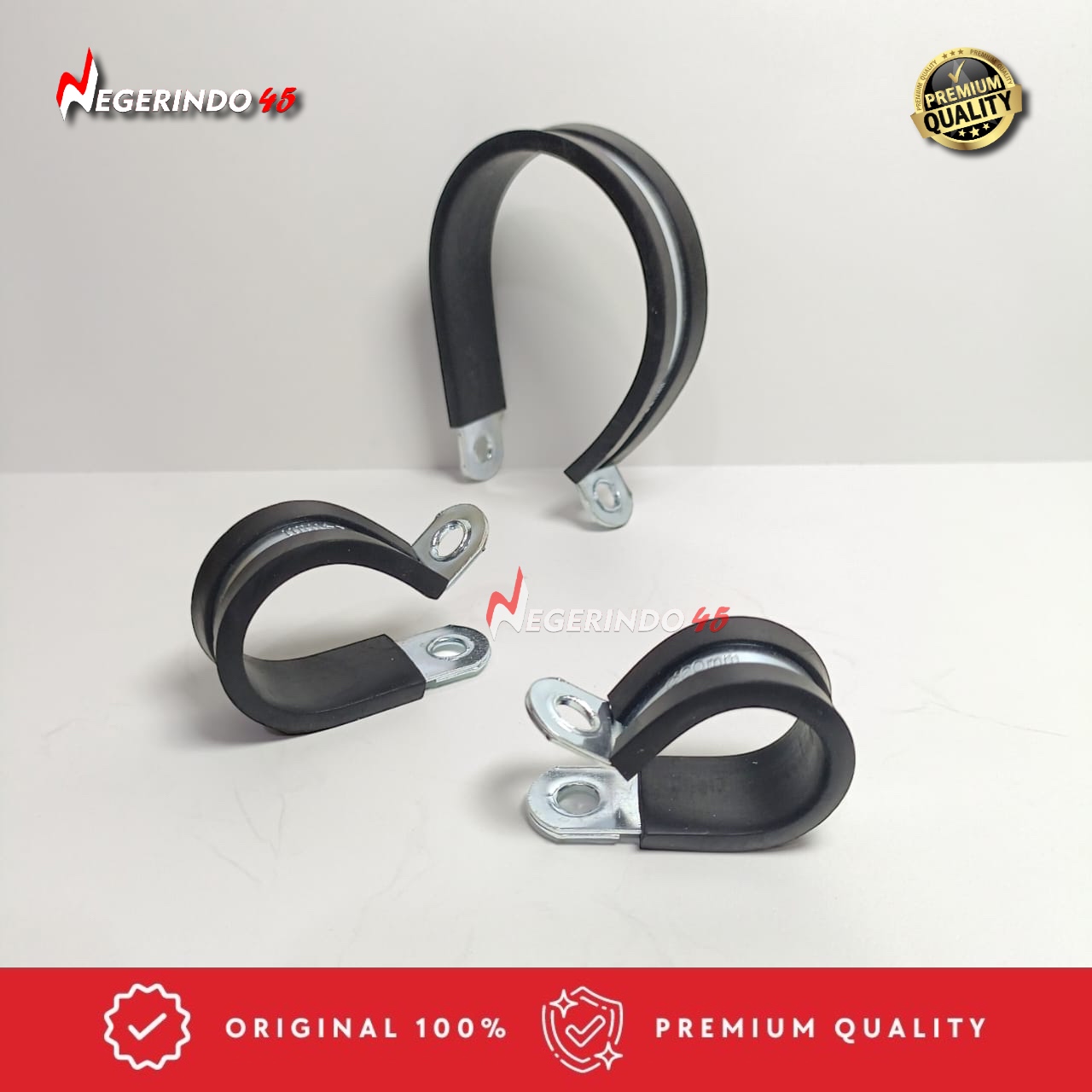 KLEM KARET 24 32 38 50MM / RUBBER CLIP GALVANIS KLEM PIPA INSULATOR ...