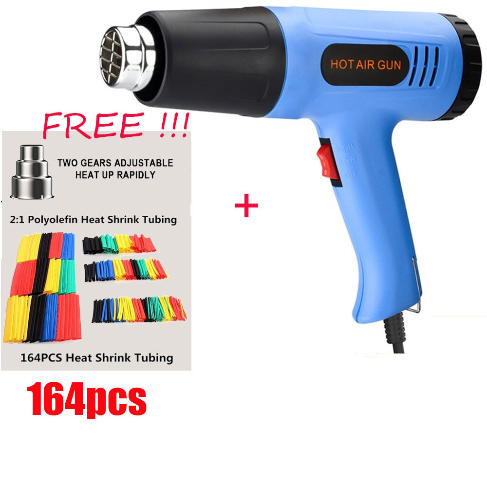 Heat Gun 2000W 300W Electric Heat Shrink Gun Hot Air Bottle Plastic ...