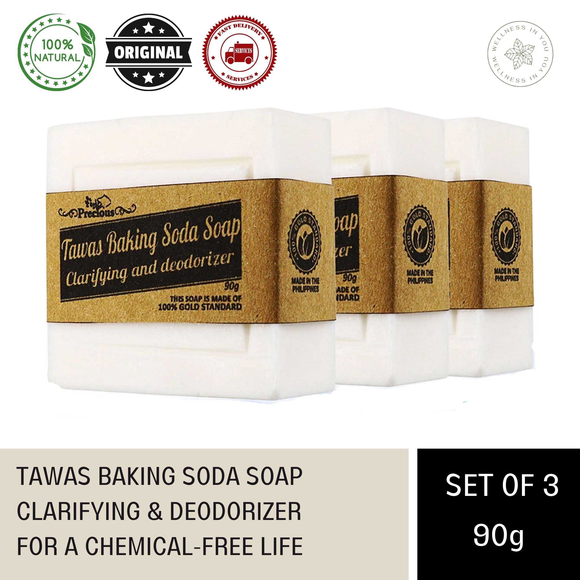 Organic Tawas and Baking Soda Soap for Natural Body Deodorant and Acne ...