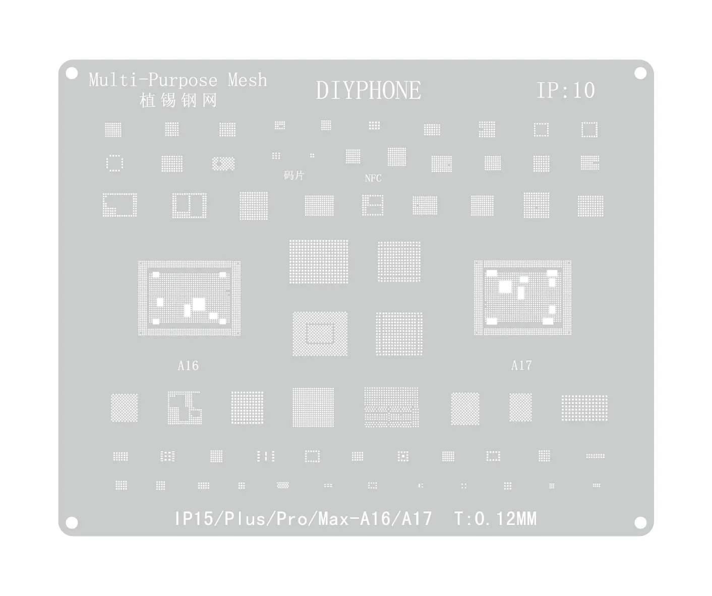 Phonefix Cpu Bga Reballing Stencil Kit For 6 7 8 X 11 12 13 14 15 Pro ...