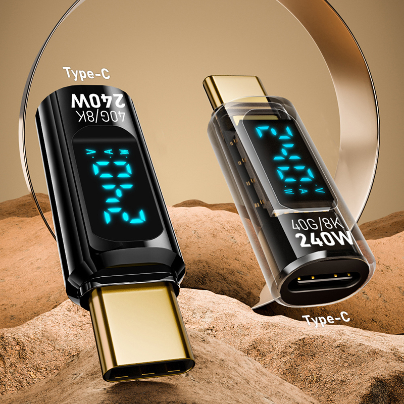 Transparent LED Display PD240W USB4.0 40Gbps Type C To C OTG Adapter 8K@60Hz 5A Fast Charging ...