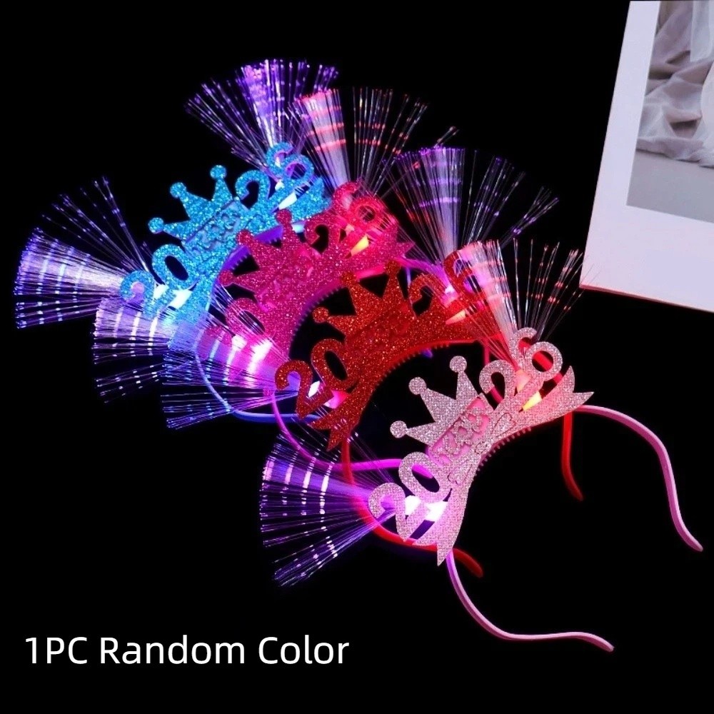 Flashing Blinking Crown LED Glow 2026 Happy New Year Headband ...