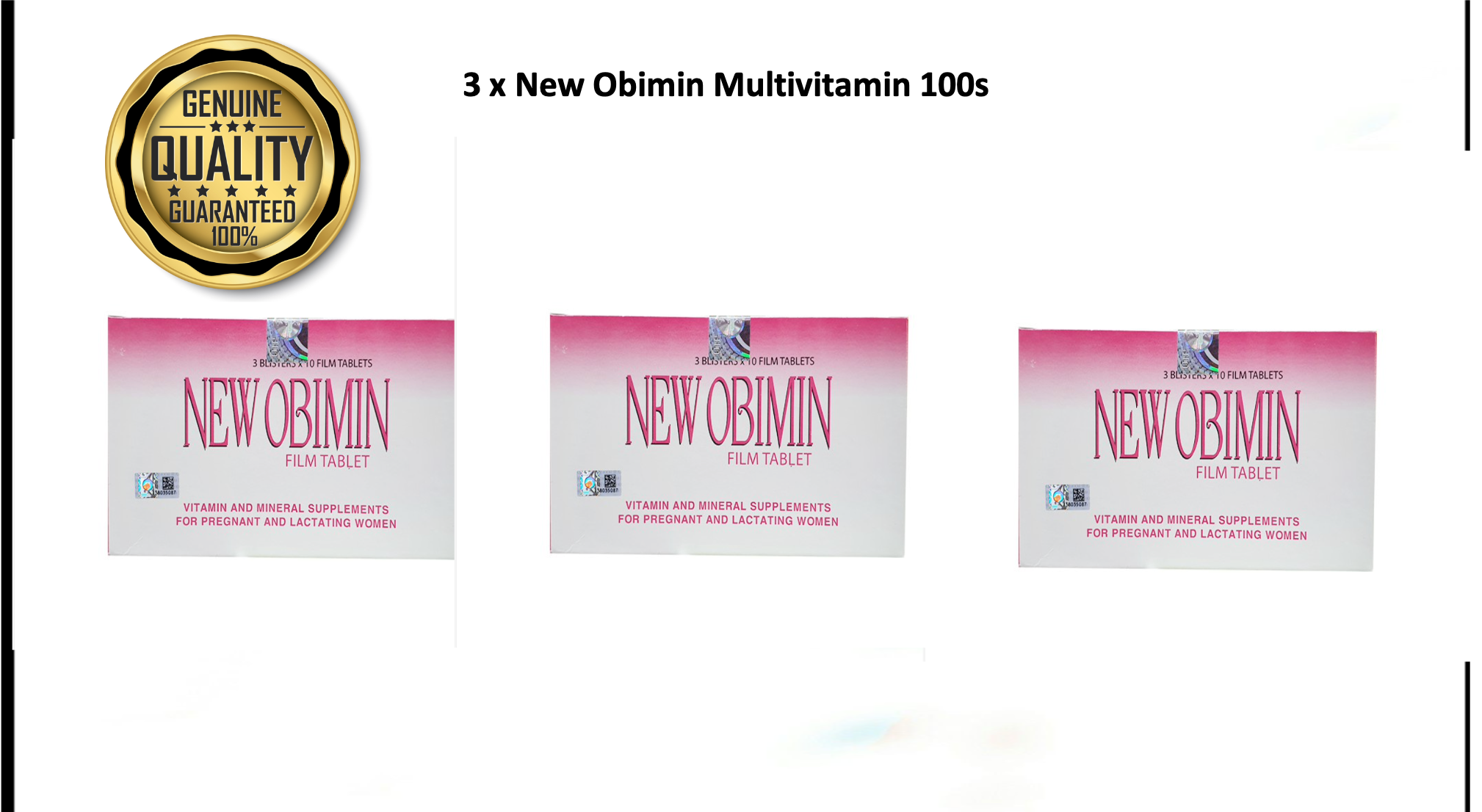 New Obimin Multivitamins 100s x 3 Boxes (Suitable For Pregnant and ...
