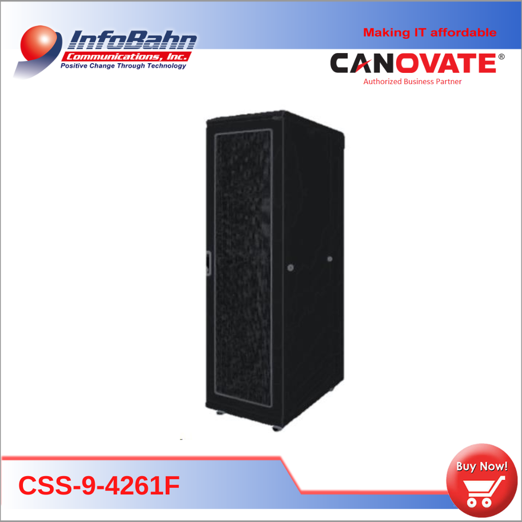 Canovate 42U 600x1000mm 19" INORAX-ST SERIES SERVER CABINET (Black) (RAL 9005) (CSS-9-4261F ...